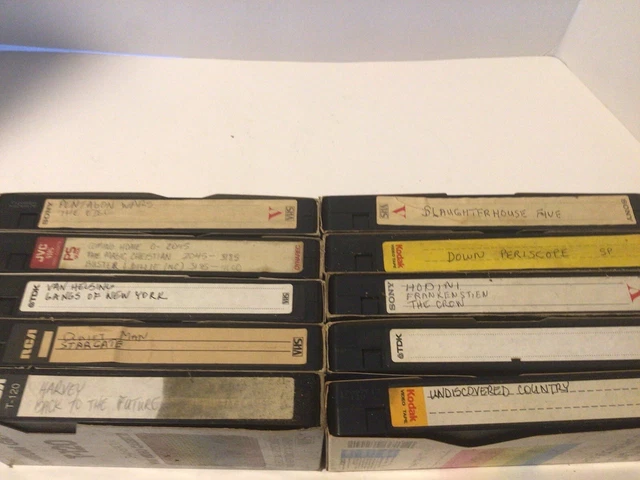 LOT OF 10 Pre Recorded VHS Tapes Sold As Used Blank Tapes To Be Used As ...