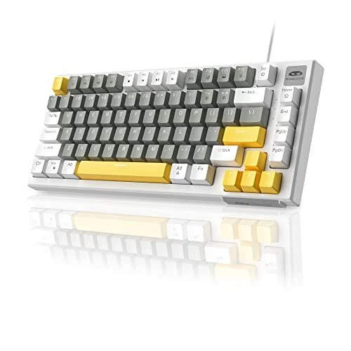 MECHANICAL KEYBOARD, WIRED Gaming Keyboard Backlit Ultra-Slim USB ...