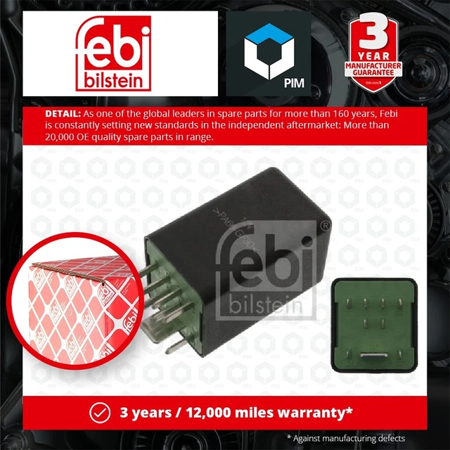 GLOW PLUG RELAY fits AUDI 038907281B 38907281B Febi Genuine Quality ...