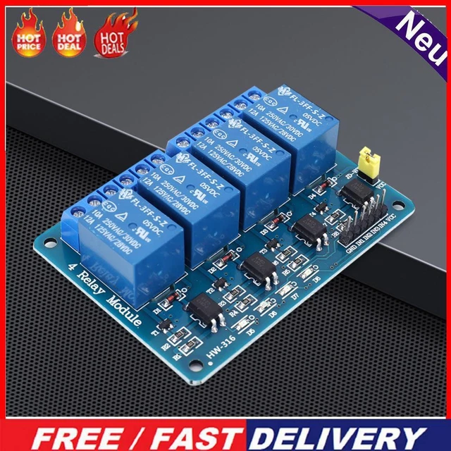 5V 12V 24V Relay Board with Optocoupler Isolation for Arduino DIY (5V ...