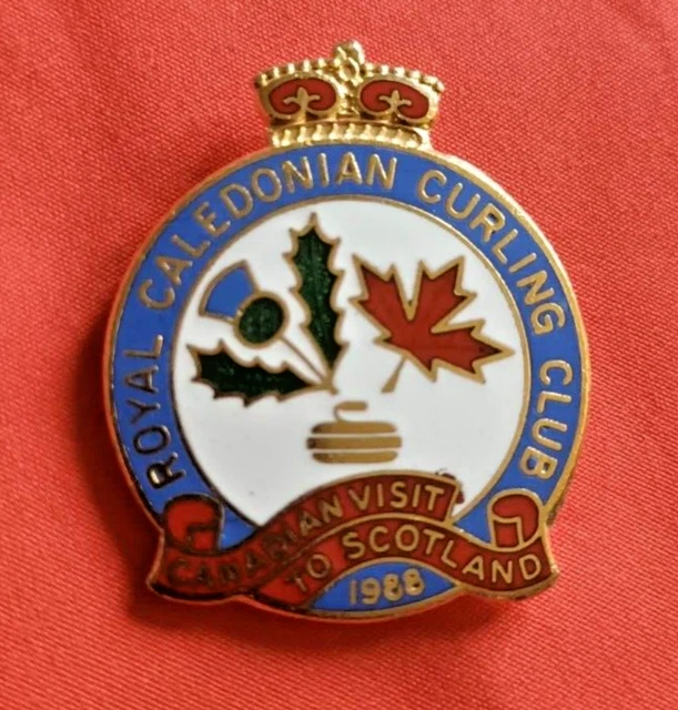 RARE - VINTAGE Royal Caledonian Curling Club 1988 Pin Badge ...
