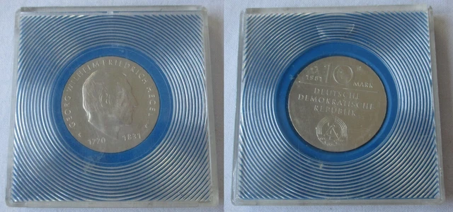 DDR GEDENK MÜNZE 10 Mark Georg Wilhelm Friedrich Hegel Silber PP ...