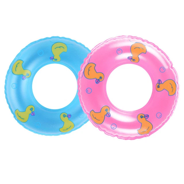 2X MINI RUBBER Swing Ring Swinging Pool Toy For Rubber Duck 12'' Barbie ...