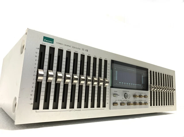 SANSUI SE-8 II Stereo Graphic Equalizer Spectrum Analyzer Vintage 1983 ...