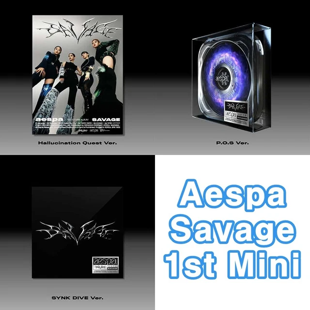 K-POP AESPA 1ST Mini Album [SAVAGE] CD+Photobook+Photocard+Sticker ...