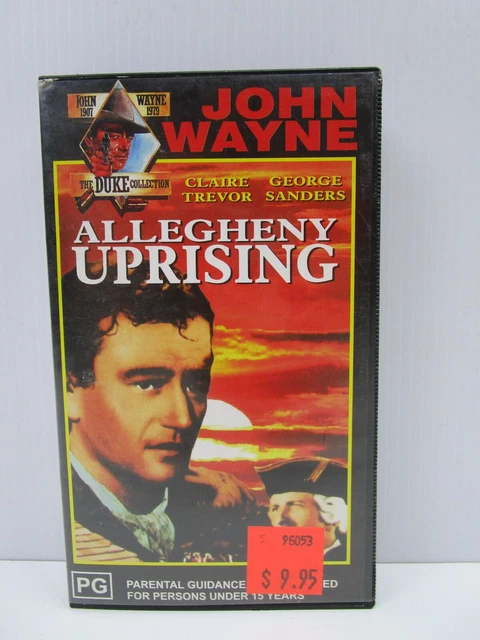 ALLEGHENY UPRISING, JOHN Wayne, Western, VHS Tape, Vintage Video, Movie ...