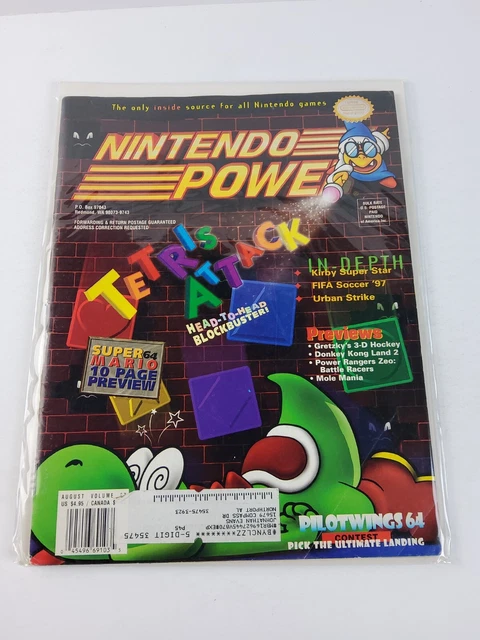 NINTENDO POWER MAGAZINE Volume 87 August 1996 Tetris Attack Pilot Wings ...