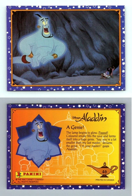 A GENIE! #46 Disney's Aladdin 1993 Panini Trade Card £0.99 - PicClick UK