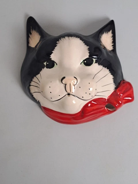 VINTAGE BABBACOMBE POTTERY Porcelain Kitty Cat String & Scissor Holder- England £61.70 - PicClick UK