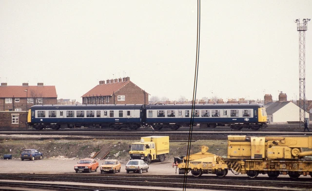 ORIGINAL SLIDE BR Derby 2-Car Class 108 DMU W54267 Barry Branch at ...