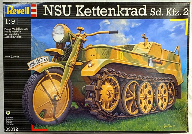 REVELL 03072 NSU Kettenkrad Sd.Kfz.2 1:9 Neu Bauteile versiegelt in ...