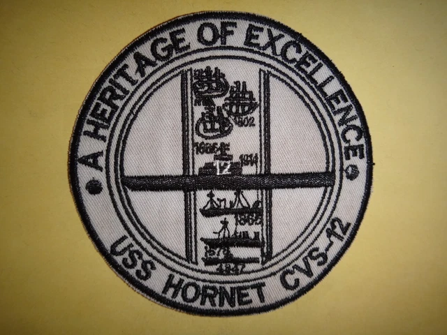 VIETNAM WAR PATCH USN Aircraft Carrier USS HORNET CVS-12 HERITAGE OF ...