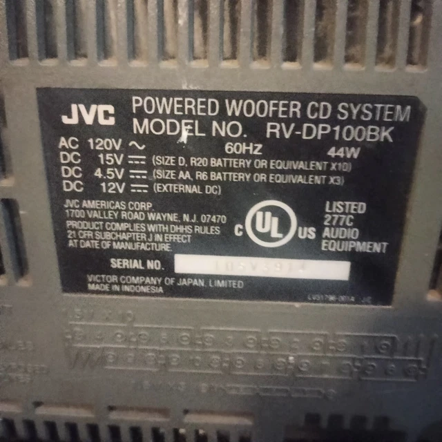VINTAGE JVC RV-DP100 Radio Stereo Boombox Ghettoblaster Boombox Drum ...