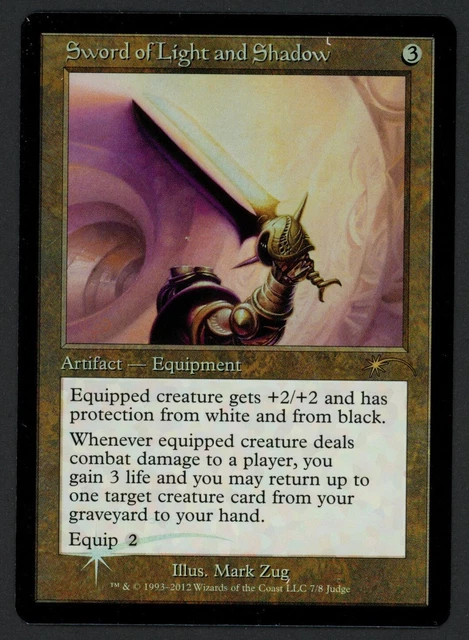 ***FOIL SWORD OF Light and Shadow Judge Promo*** MTG Promo Magic Kid ...
