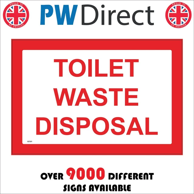 GE921 TOILET WASTE Disposal Sign Campsite Elsan Clean Organic ...