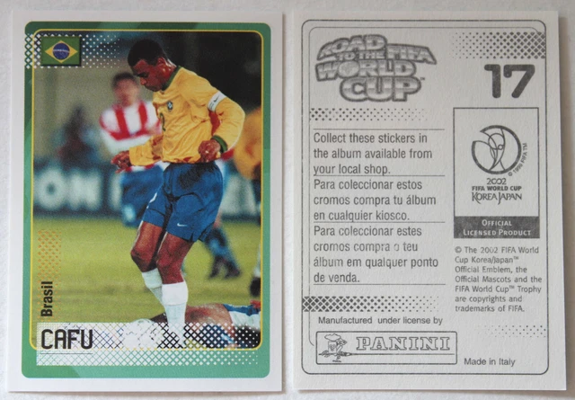 PANINI FÚTBOL STICKER Card Cafu Equipo Brasil N º 17 Road to World Cup ...