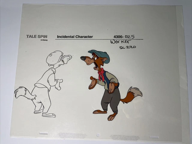 TALE SPIN ANIMATION Cels model Cel WALT DISNEY production Art Vtg ...