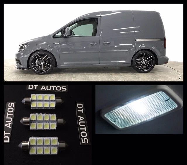 VW CADDY VAN🔥BRIGHT COOL WHITE INTERIOR X3 LED KIT SET,Error Free Leds ...