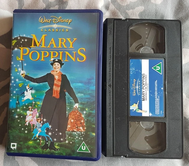 DISNEY'S MARY POPPINS (VHS) Julie Andrews + Dick Van Dyke + David ...