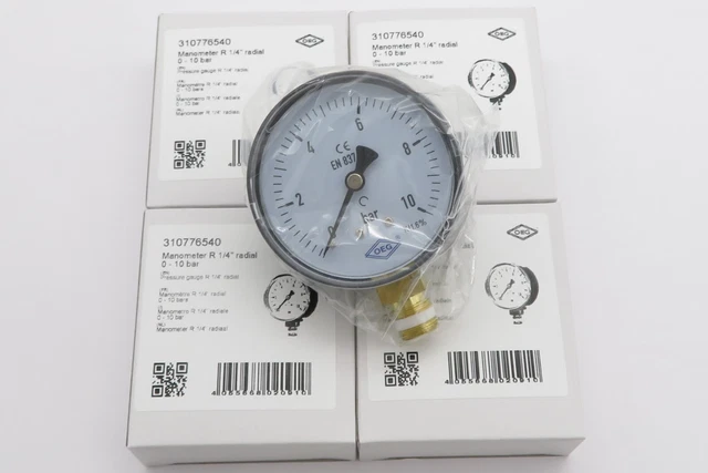 4X MANOMETER OEG Druckmanometer Pressure Gauge R 1/4" radial Ø 63 mm 0-10bar EUR 19,90 - PicClick DE