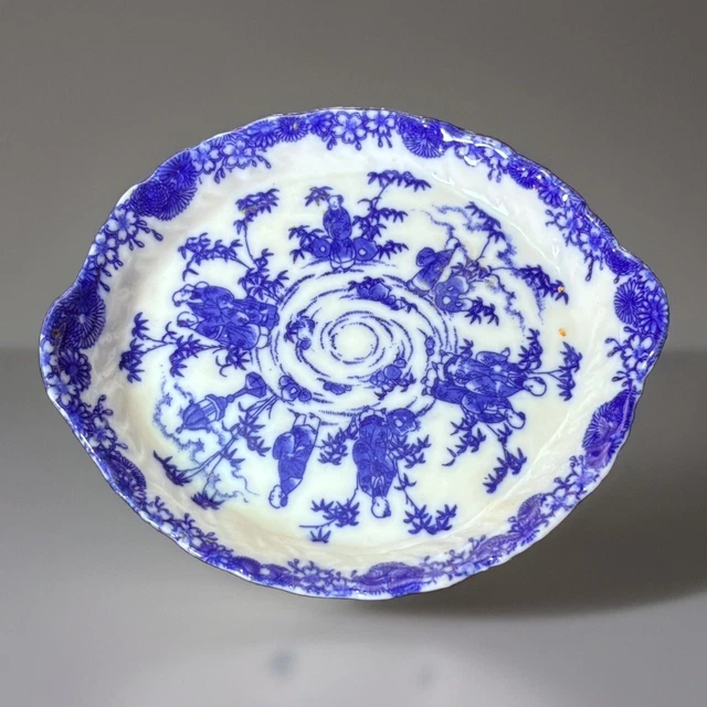ANTIQUE ASIAN JAPANESE Blue & White Small Tray £94.45 - PicClick UK