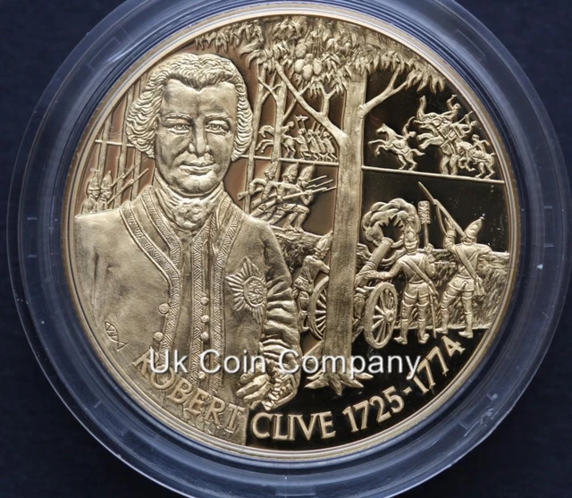 2003 EAST CARIBBEAN States Sir Robert Clive Gold Plated Piedfort $2 ...