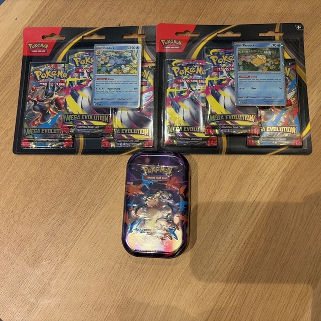 POKEMON TCG MEGA Evolution 3 Pack Blister x2 Factory Sealed / 1x Mega ...