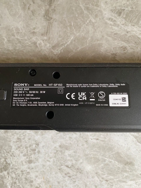 SONY HT-SF150 2CH SOUNDBAR - Black £10.80 - PicClick UK