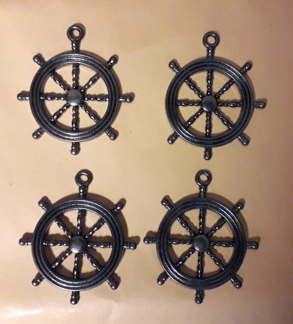 SET Á 4 Stück Anhänger maritimes Steuerrad Schiffahrt Marine Segeln ...