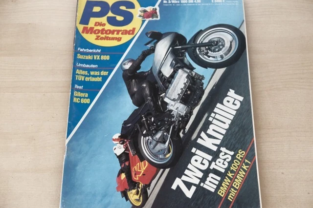 3) PS SPORT Motorrad 03/1990 - Suzuki VX 800 mit 61PS - Honda NSR 250 ...