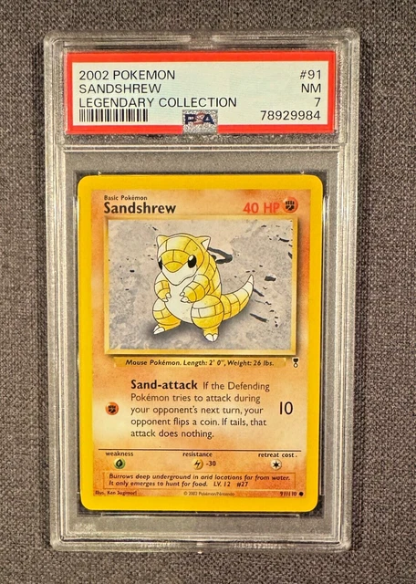 2002 POKEMON LEGENDARY Collection #91 Sandsharew PSA 7 Neuf EUR 20,14 ...