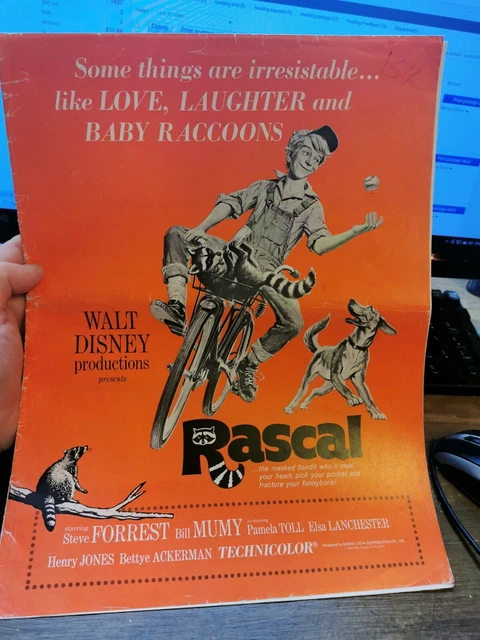 WALT DISNEYS RASCAL very rare pressbook synopsis 1969 elsa lanchester ...