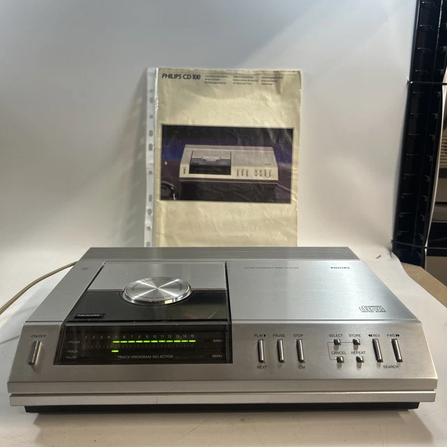 PHILIPS CD 100 CD Player with Original Manual - Fully Working £349.99 ...