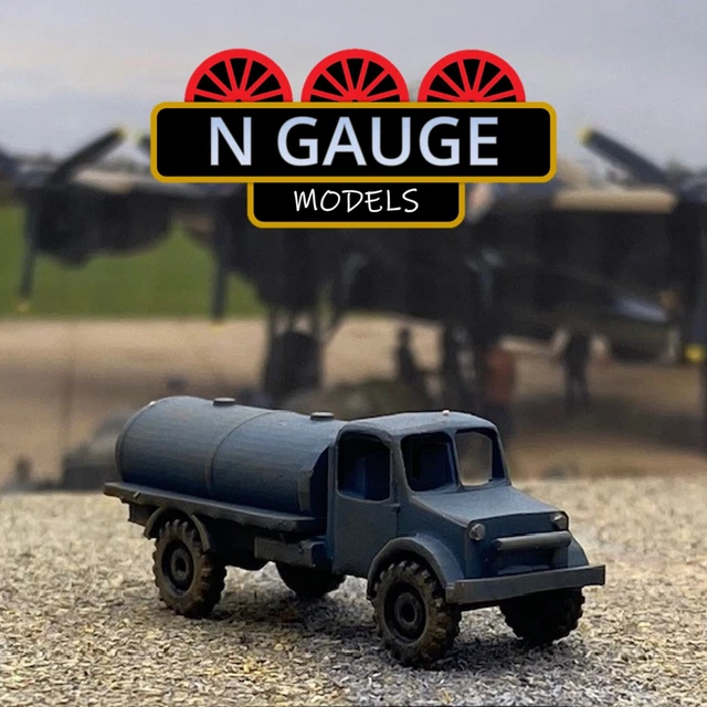 PAINTED - N Scale Gauge 1:148 WW2 RAF Fuel Tanker (Airfield Petrol Gas ...