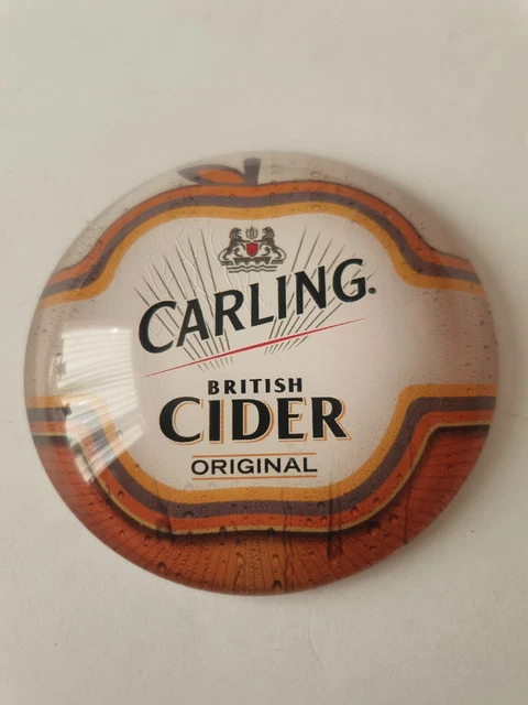 ROUND 3D BEER Pump Font Badge Fish Eye Lens Carling Cider. £7.95 ...