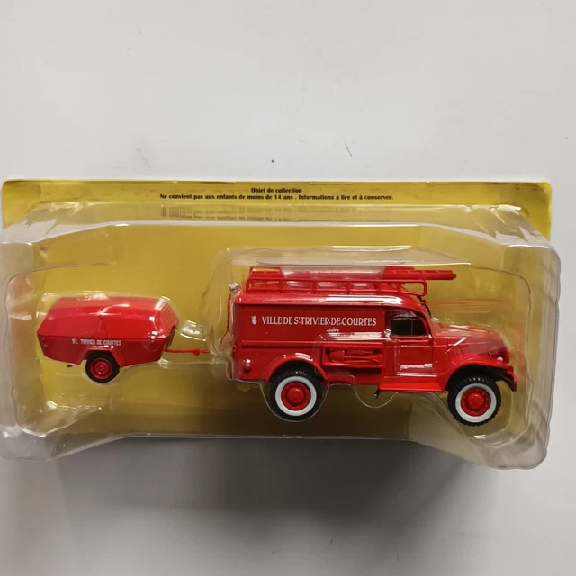 DODGE WC54 1940 Pompiers avec sa remorque Motopompe Camiva EUR 19,00 ...