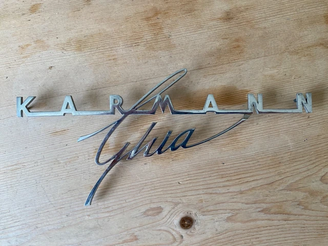 VW VOLKSWAGEN KARMANN GHIA Emblem Script Badge 7049 $25.00 - PicClick