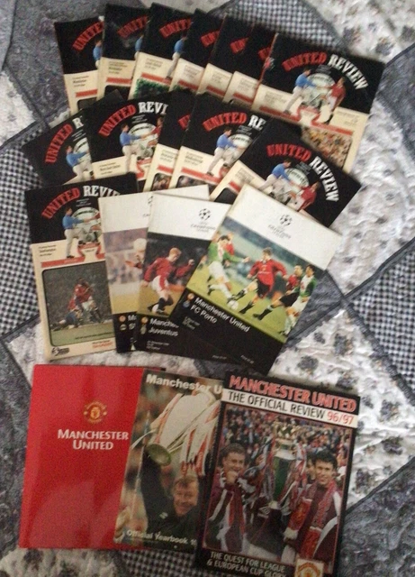MANCHESTER UNITED PROGRAMMES 1996/97 ×16 Plus Extras Look £5.99 ...