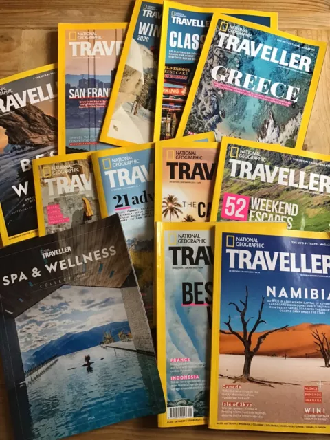 TRAVELLER NATIONAL GEOGRAPHIC magazine bundle X12 India USA Wellness ...