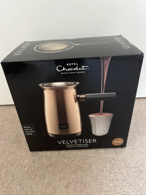 HOTEL CHOCOLAT VELVETISER Machine with 2 Ceramic Cups - COPPER colour £ ...