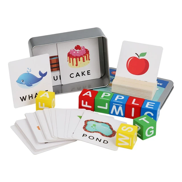 JEUX D'ORTHOGRAPHE DE Mots CVC En Bois, Puzzle De Lettres De Pour EUR ...