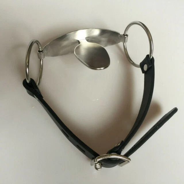 Stainless Steel Open Mouth Gag Tongue Cangue Restraints Bdsm Bondage