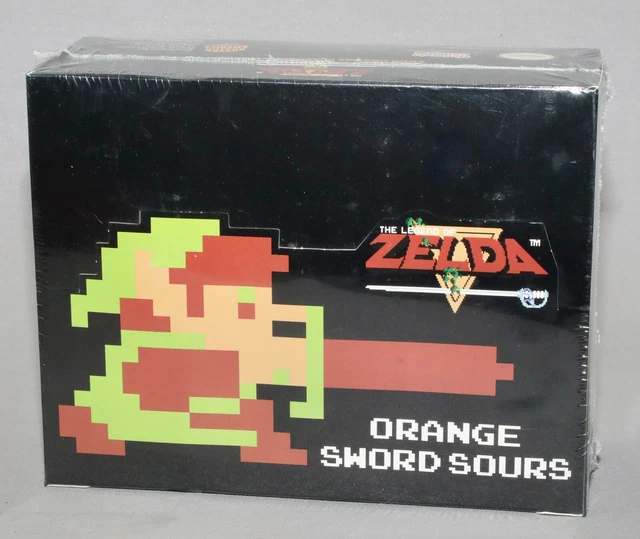 SEALED BOX X18 The Legend of Zelda Orange Sword Sours Candy Tin Link ...
