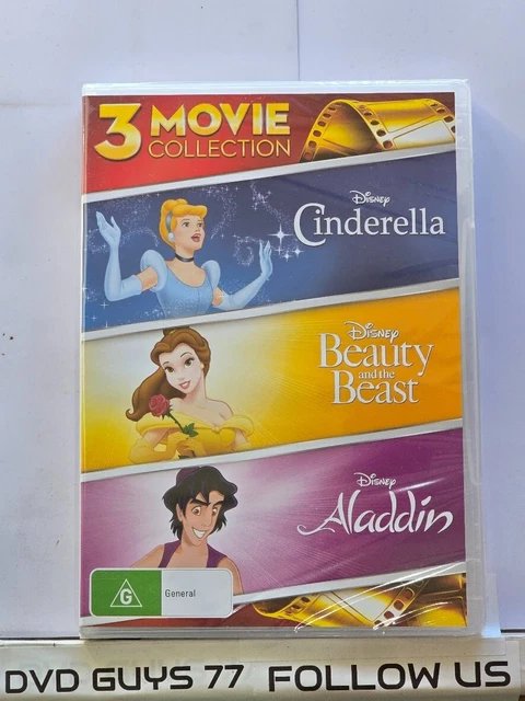 3 MOVIE COLLECTION Disney Cinderella Beauty And The Beast- Region 4 ...