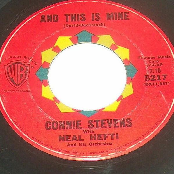 45 U/MIN CONNIE Stevens Neal Hefti And This Is Mine, Make Believe Lover ...