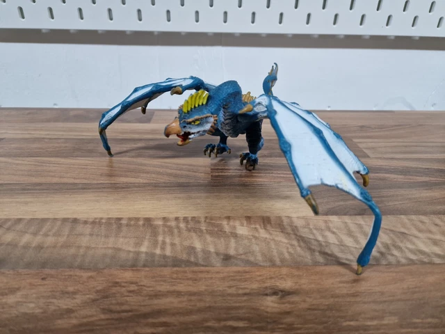 SCHLEICH ELDRADOR DRAGON Flyer Fantasy Action Figure Blue 2014 Retired ...