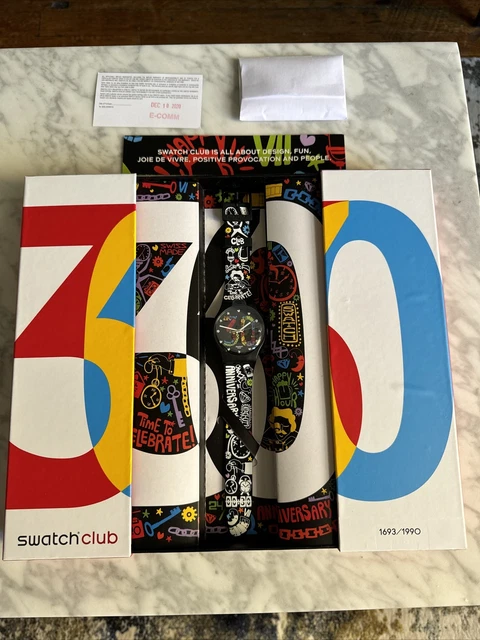 RARE LIMITED EDITION! Swatch Watch SUOZ321S HELLO 30! - Swatch Club ...