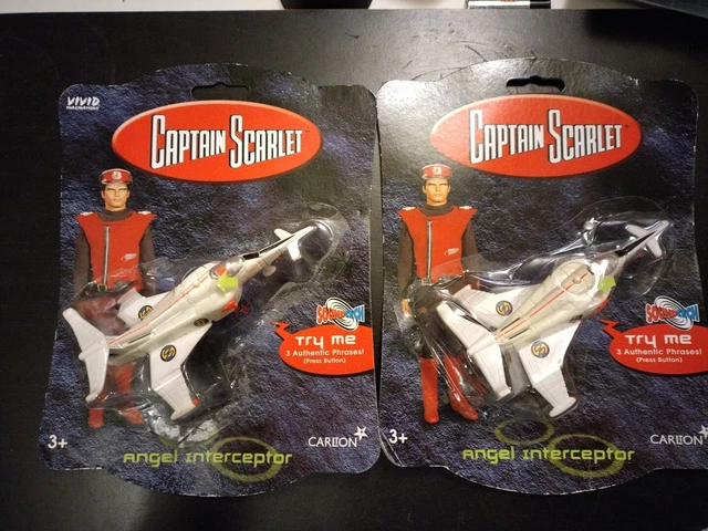 2 X CARLTON Captain Scarlet Angel Interceptor Fighter Vehicle original ...