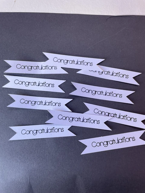 25 CONGRATULATIONS BANNERS. Card Making Scrapbooking Paper Craft ...