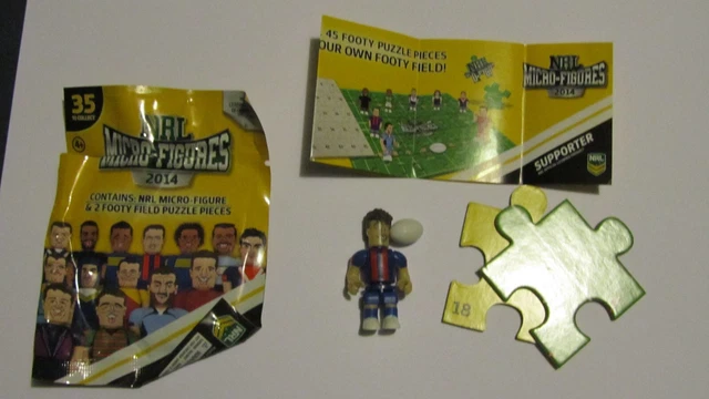 2014 NRL MICRO-FIGURES Player Kurt Gidley Newcastle Knights + Puzzle ...